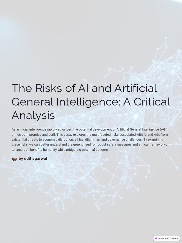 The Risks of AI and Artificial General Intelligence A Critical Analysis ...