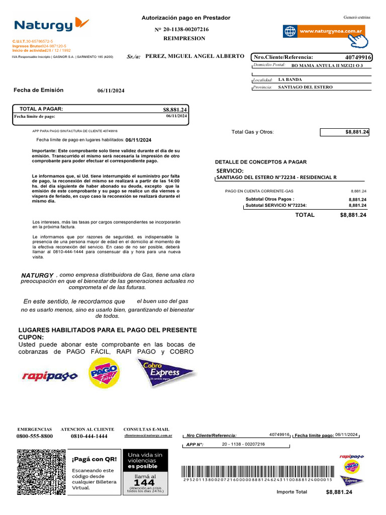 Comprobante 38649987 20241106100250 | PDF | Finanzas y dinero