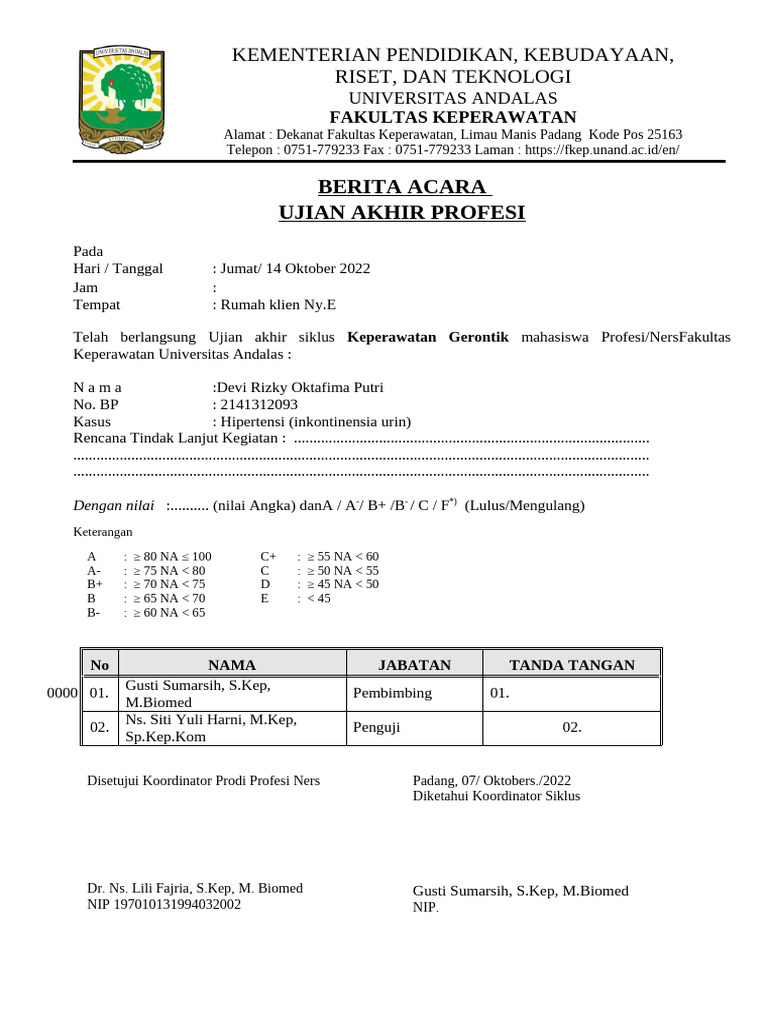 Berita Acara Depi | PDF