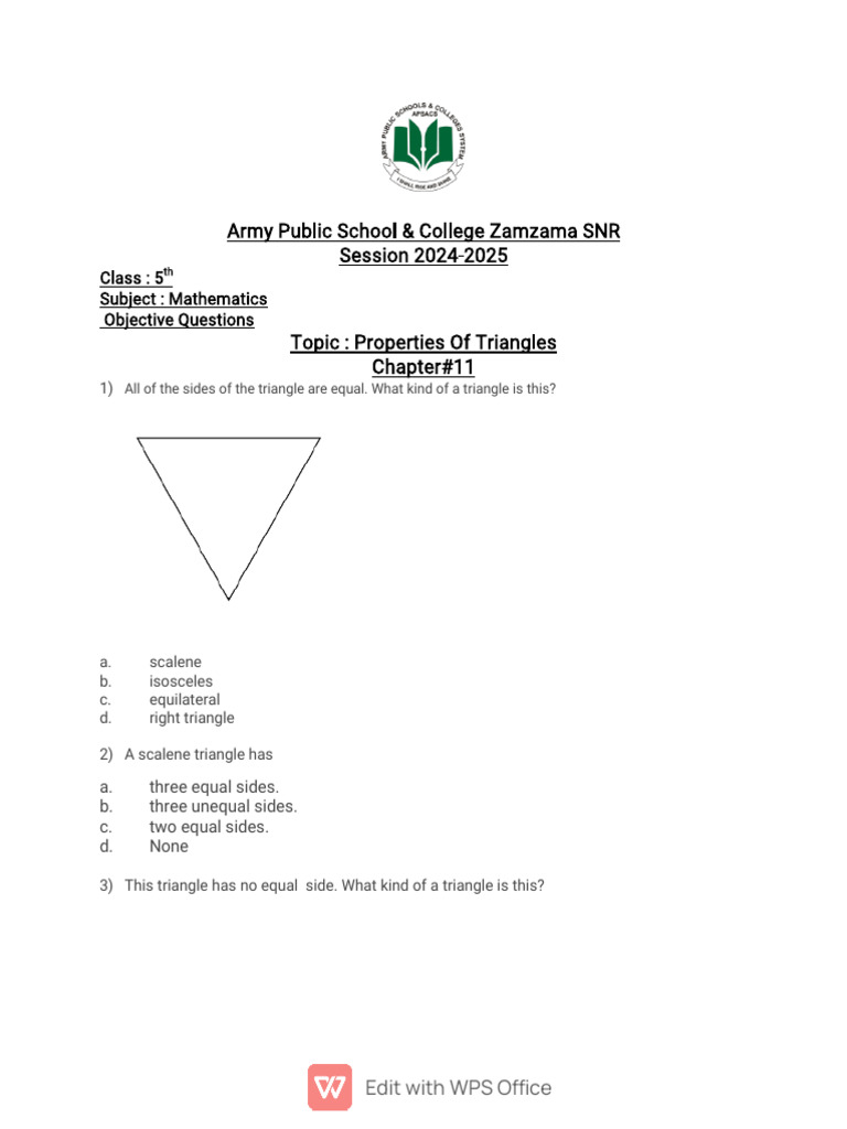 Properties of Triangle | PDF