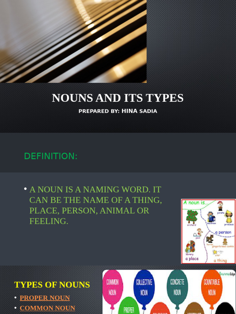 Noun and Its Types. 2ND Lecture | PDF | Noun | Semantic Units