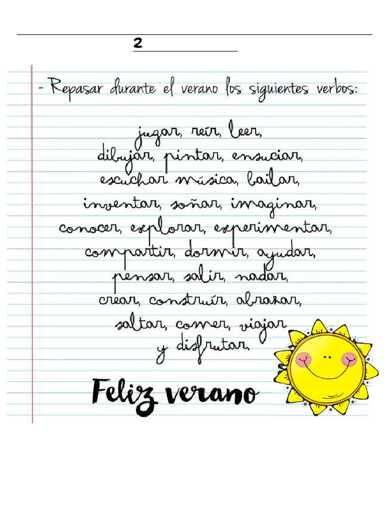 Recomendaciones para El Verano 2o Primaria | PDF