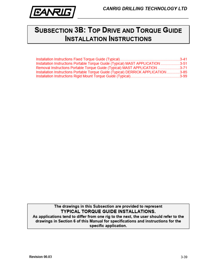 Torque Guide Installation Instructions | PDF | Elevator | Screw