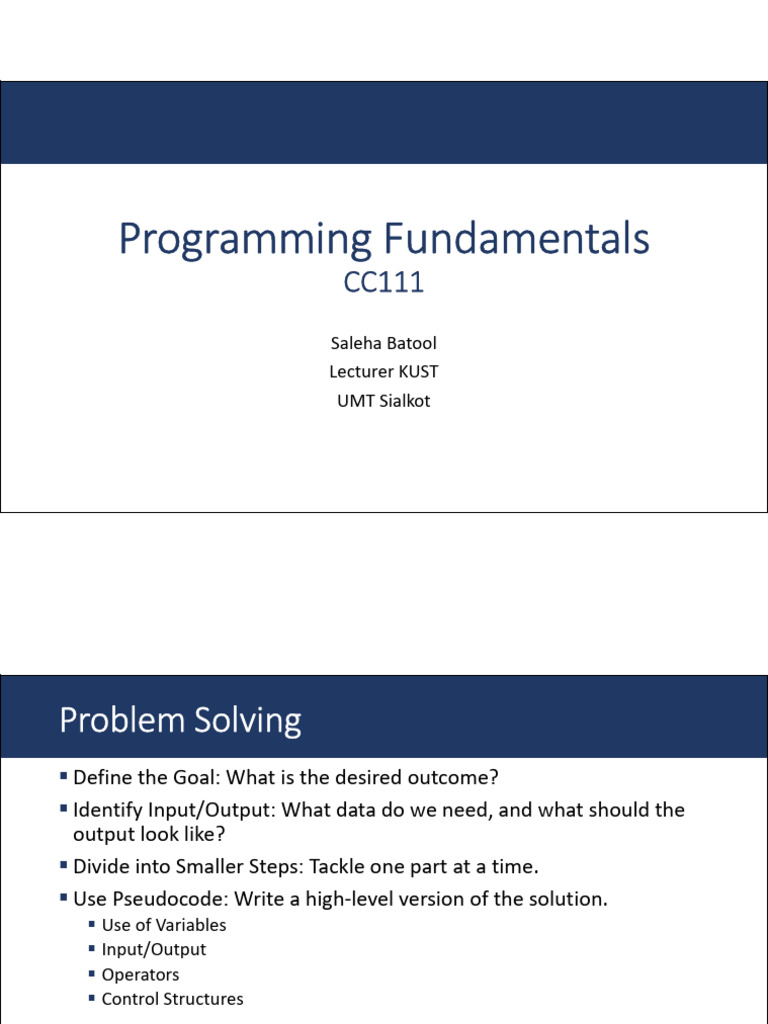 Week 3 | PDF | Integer (Computer Science) | Variable (Computer Science) Week 3 | PDF | Integer (Computer Science) | Variable (Computer Science)