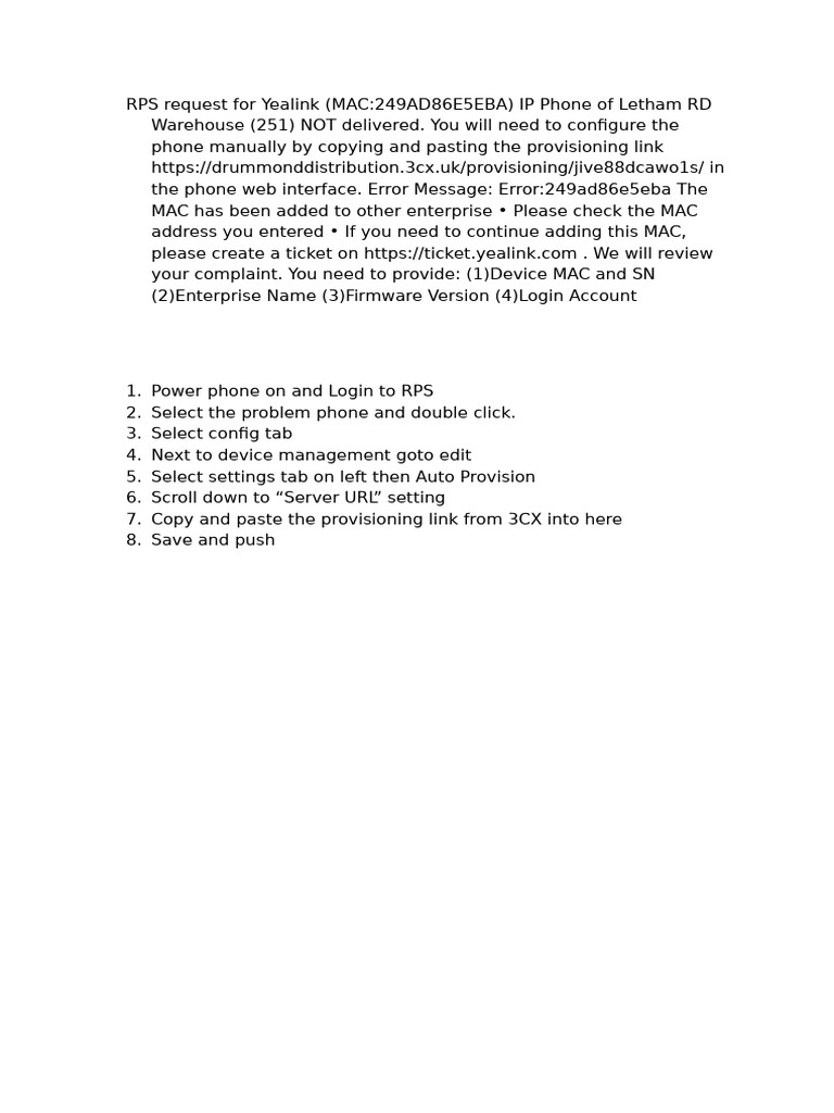 Fix For 3CX Not Delivered MSG | PDF | Computers