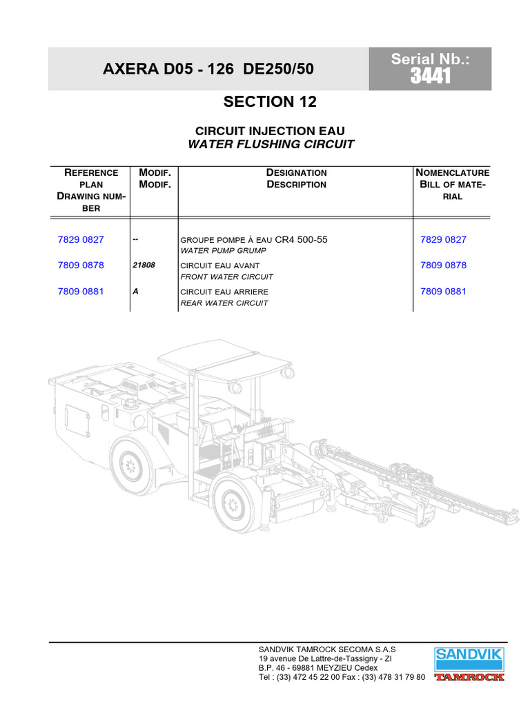 Sandvik Tamrock Water Circuit Overview | PDF | Technology & Engineering