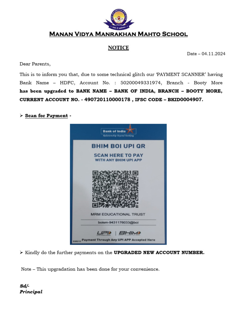 Notice Upgradation | PDF | Finance & Money Management