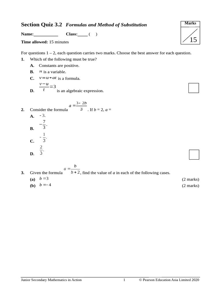 1A03 - Section 2 Quiz - E | PDF | Teaching Methods & Materials