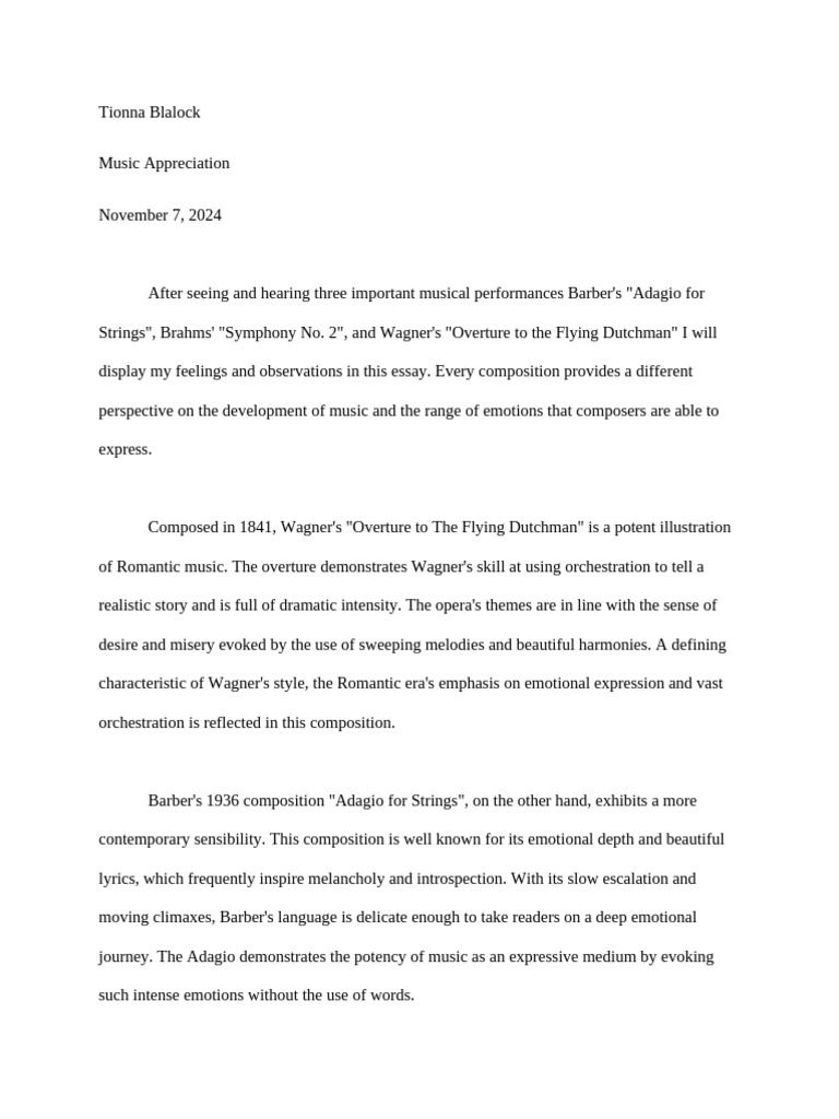 Rowan Core Assignment 2 | PDF | Conducting | Johannes Brahms