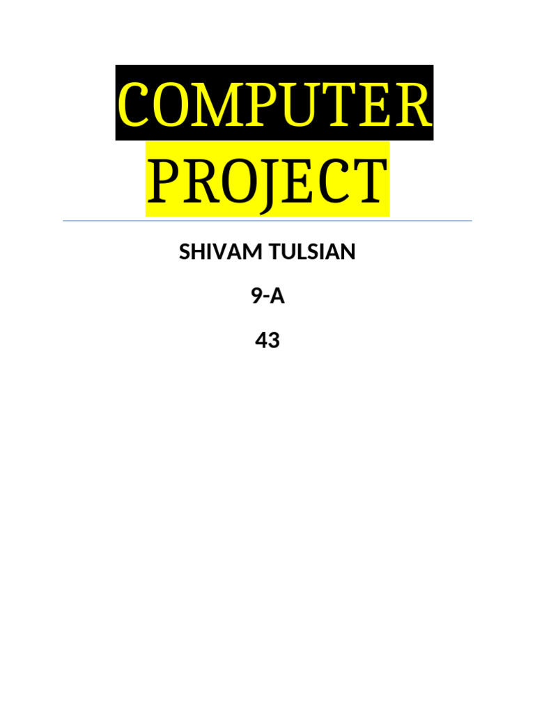 Computer Project Daksh Singh Deopa | PDF | Computing | Office Equipment