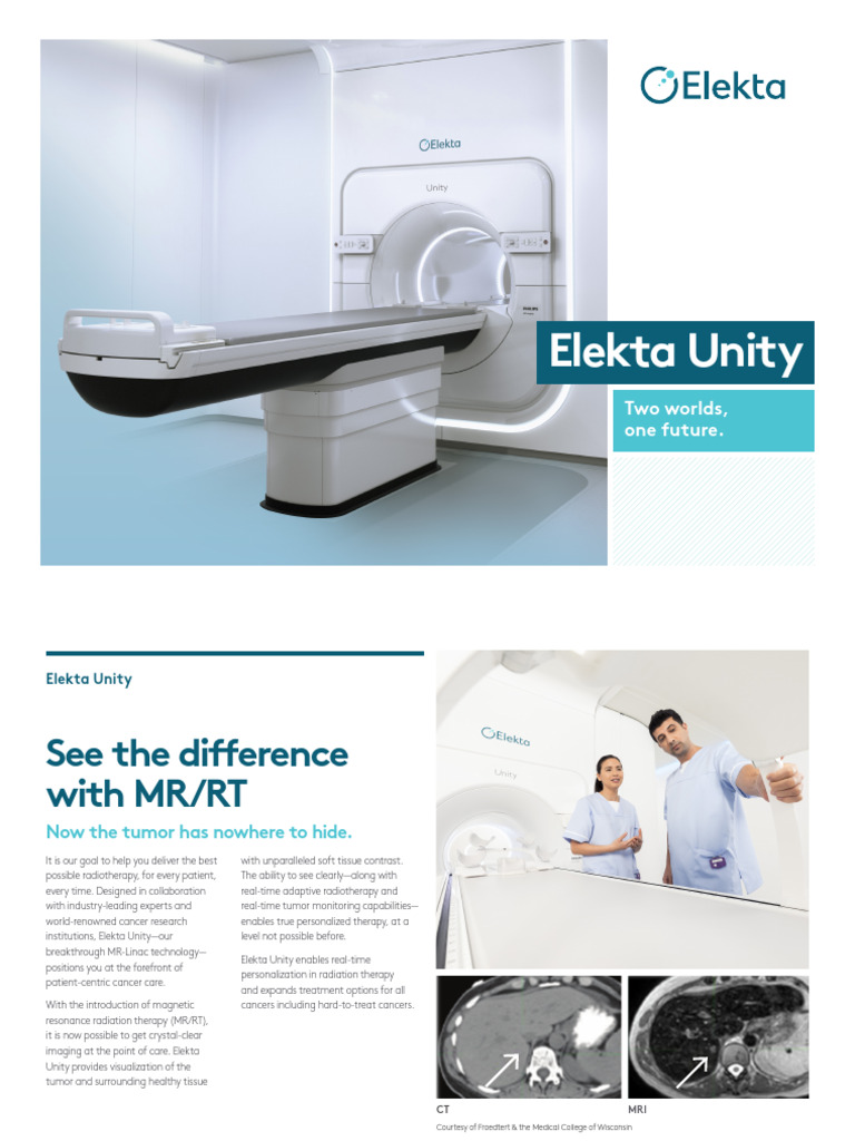 Elekta Unity Brochure | PDF | Radiation Therapy | Magnetic Resonance Imaging