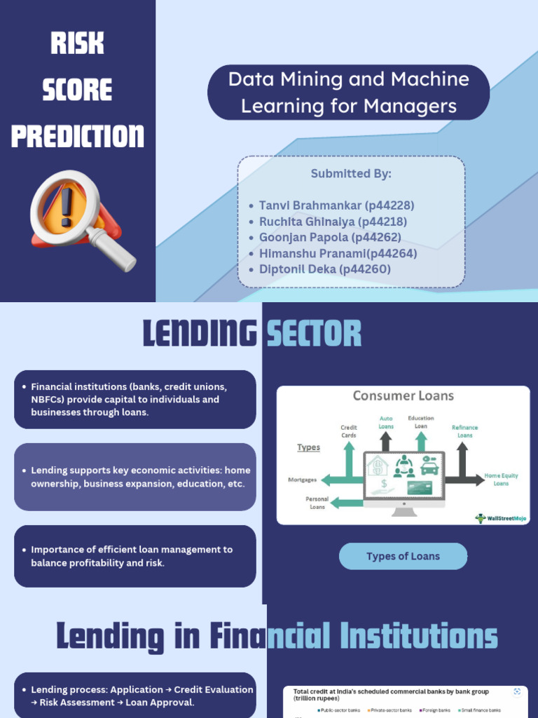 DMMLM - Risk Score Prediction Model | PDF | Machine Learning | Loans