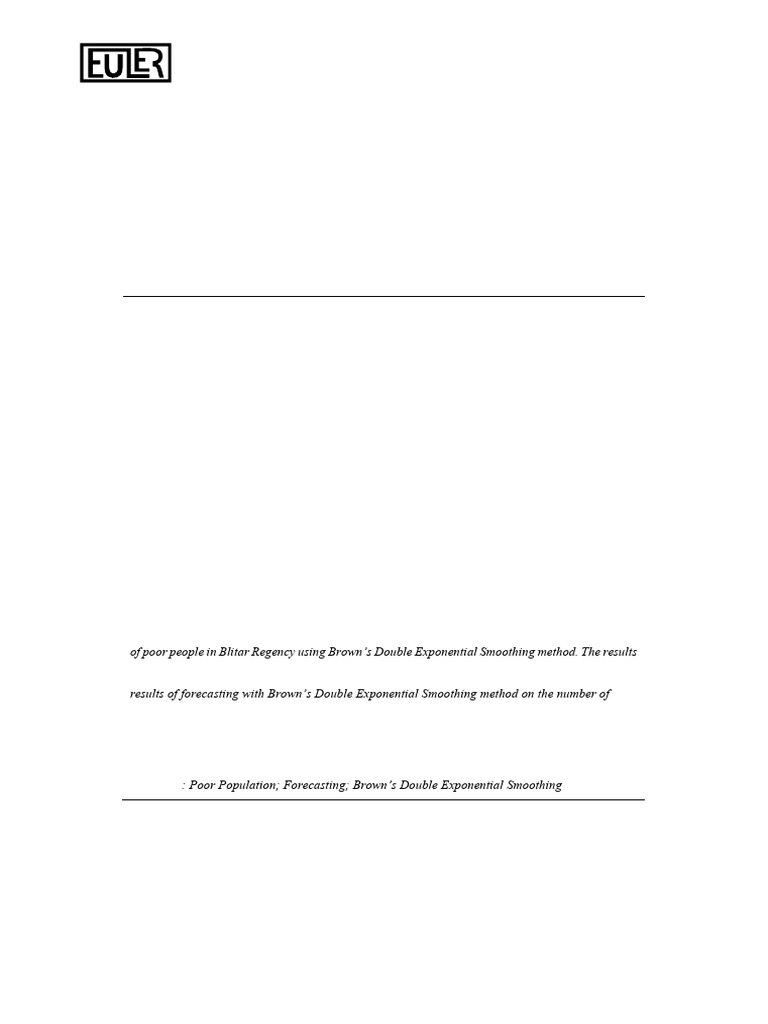 Implementasi Metode Double Exponential Smoothing B | PDF | Ilmu Sosial