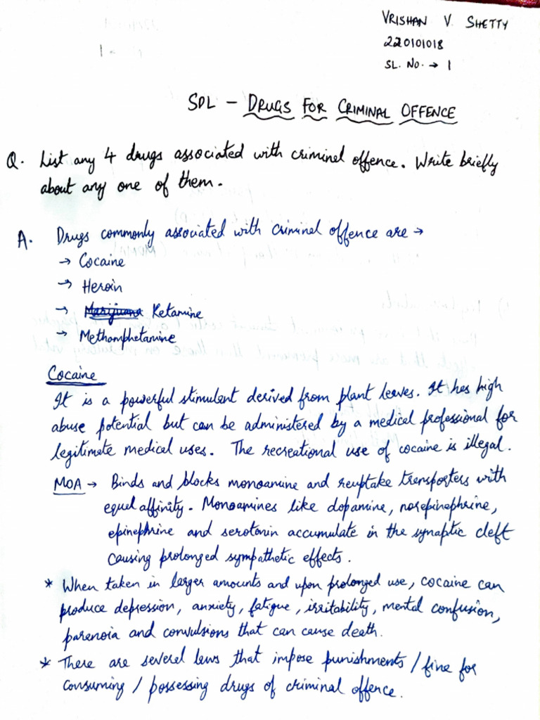 Pharma SDL - Drugs For Criminal Offence - Vrishan | PDF