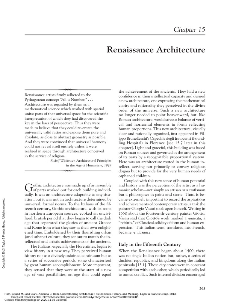 Understanding Architecture Its Elements History An... - (15 Renaissance ...
