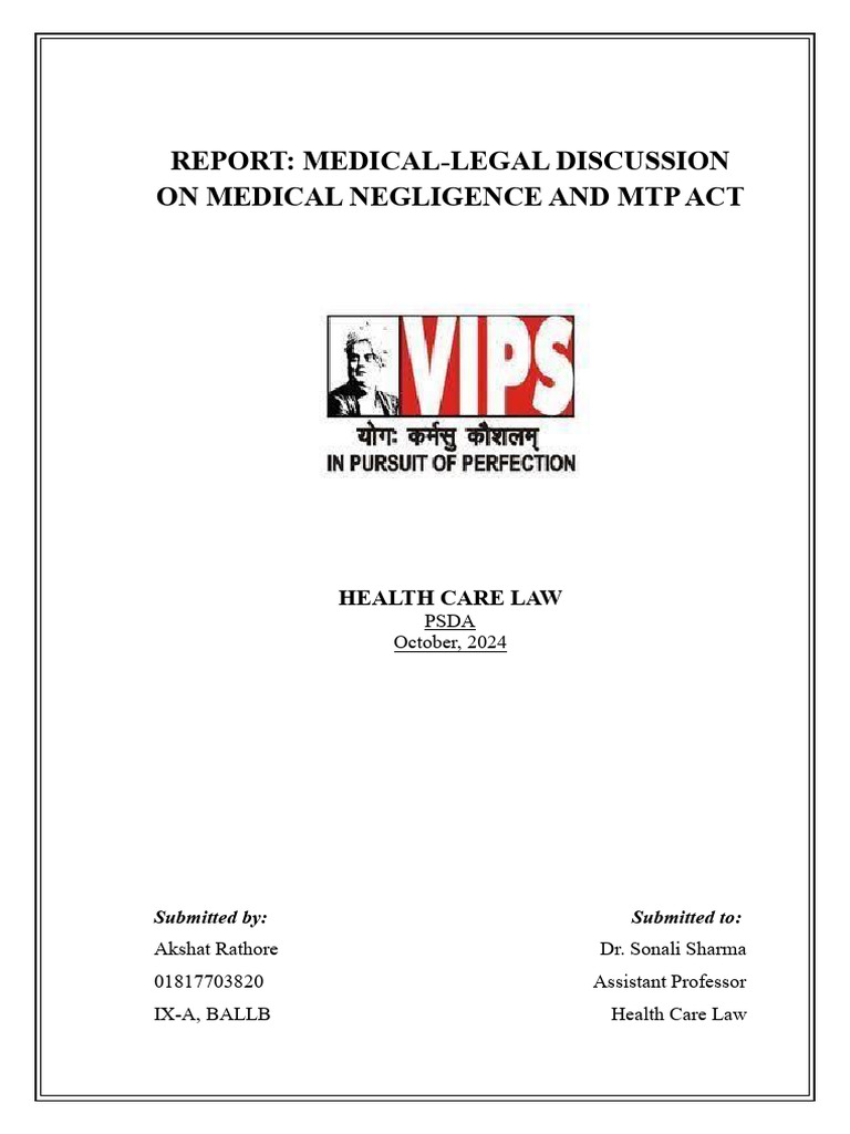 Akshat 018 Health Care Law PSDA | PDF | Abortion | Informed Consent
