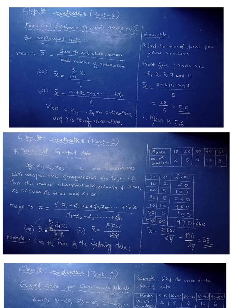Statistics Class Notes | PDF