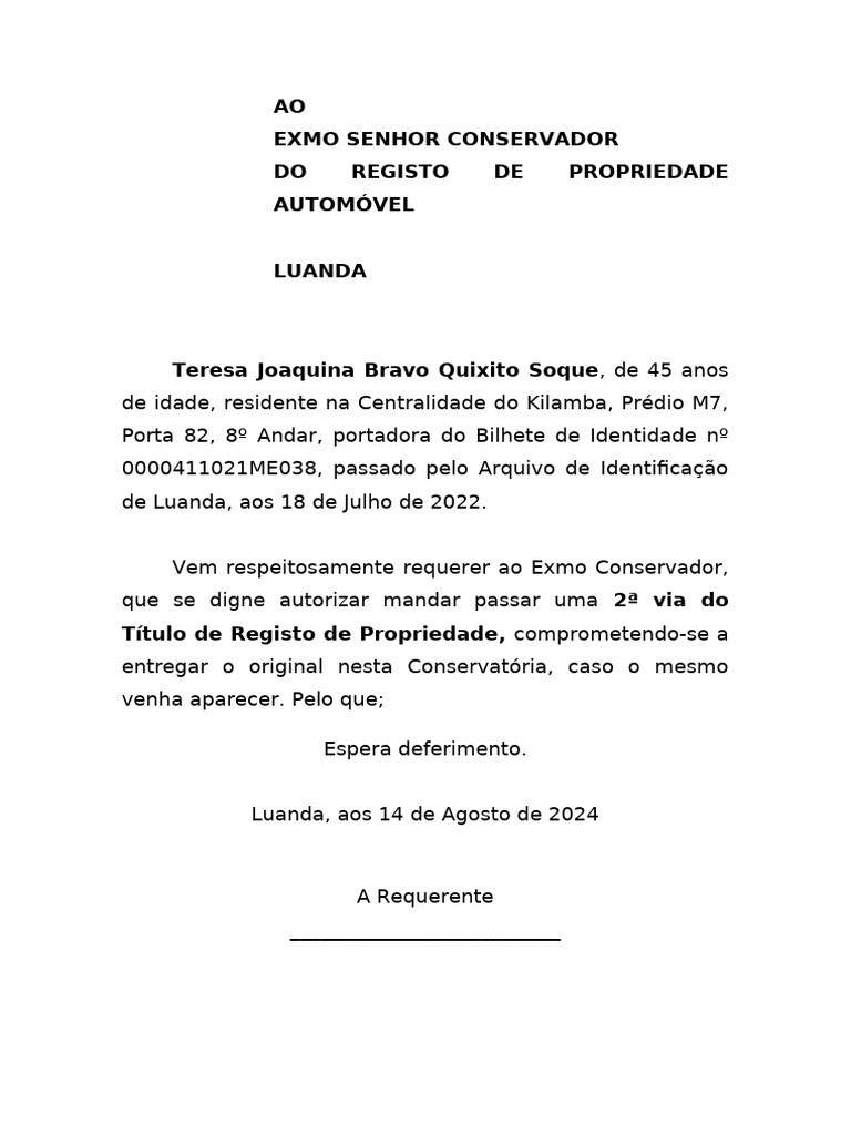 2 Via Do Título de Registo de Propriedade | PDF