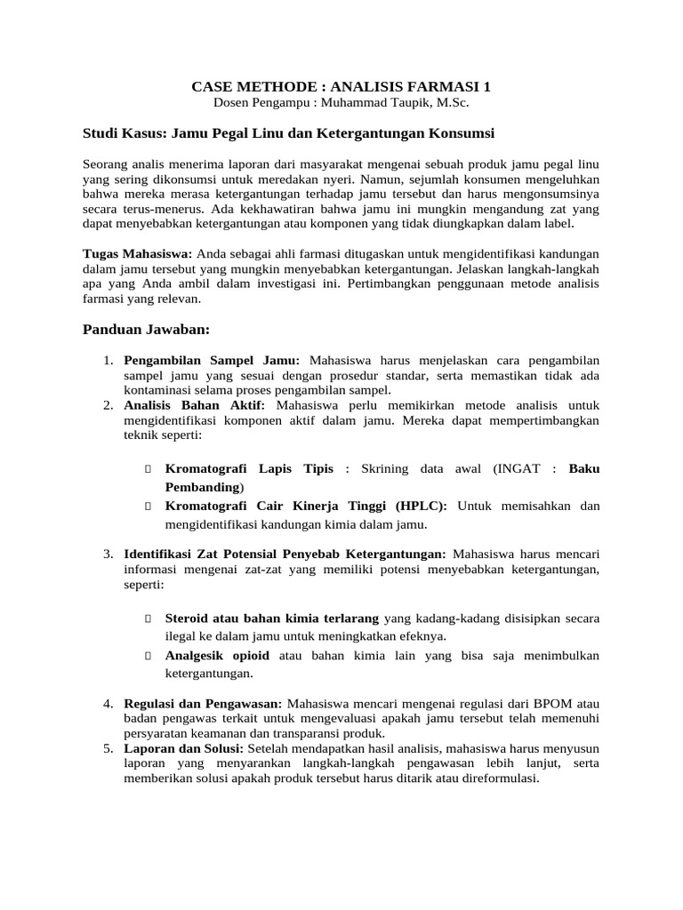 Case Methode Anfar 1 2024 | PDF