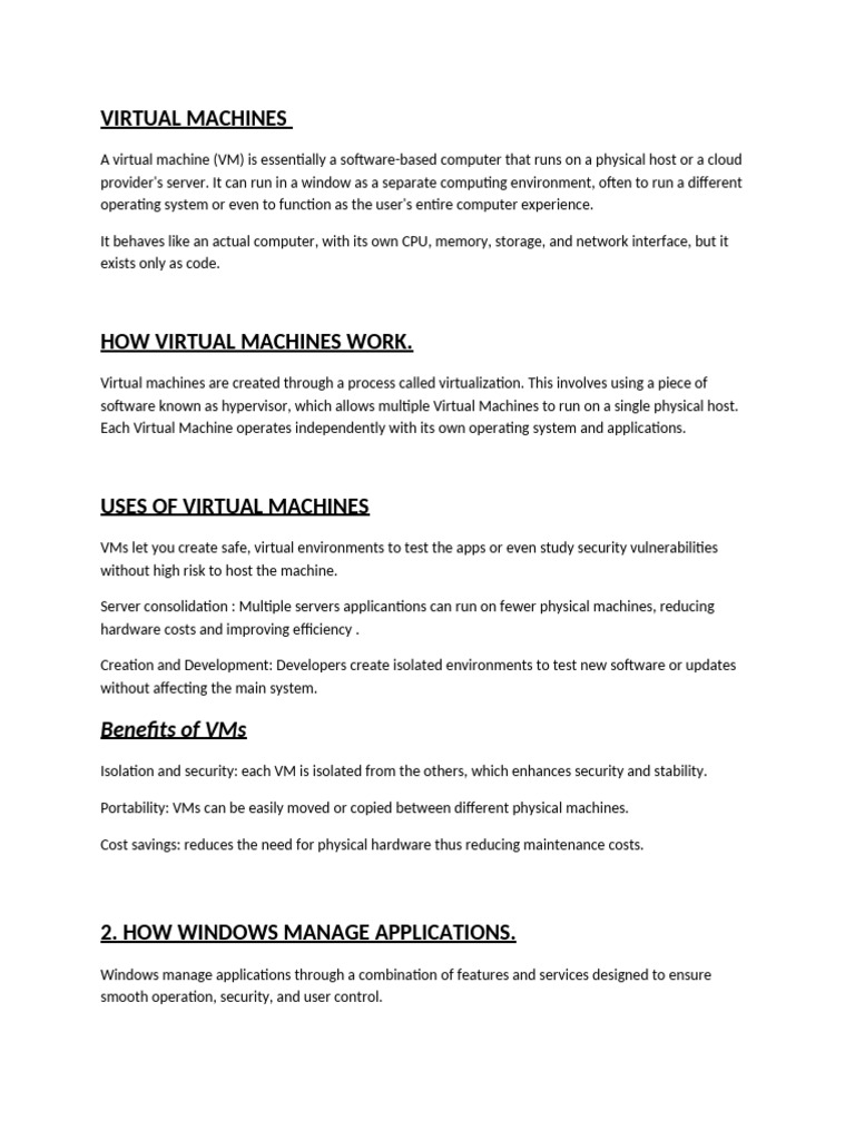 Understanding Virtual Machines and Windows Apps | PDF | Virtual Machine | Virtualization