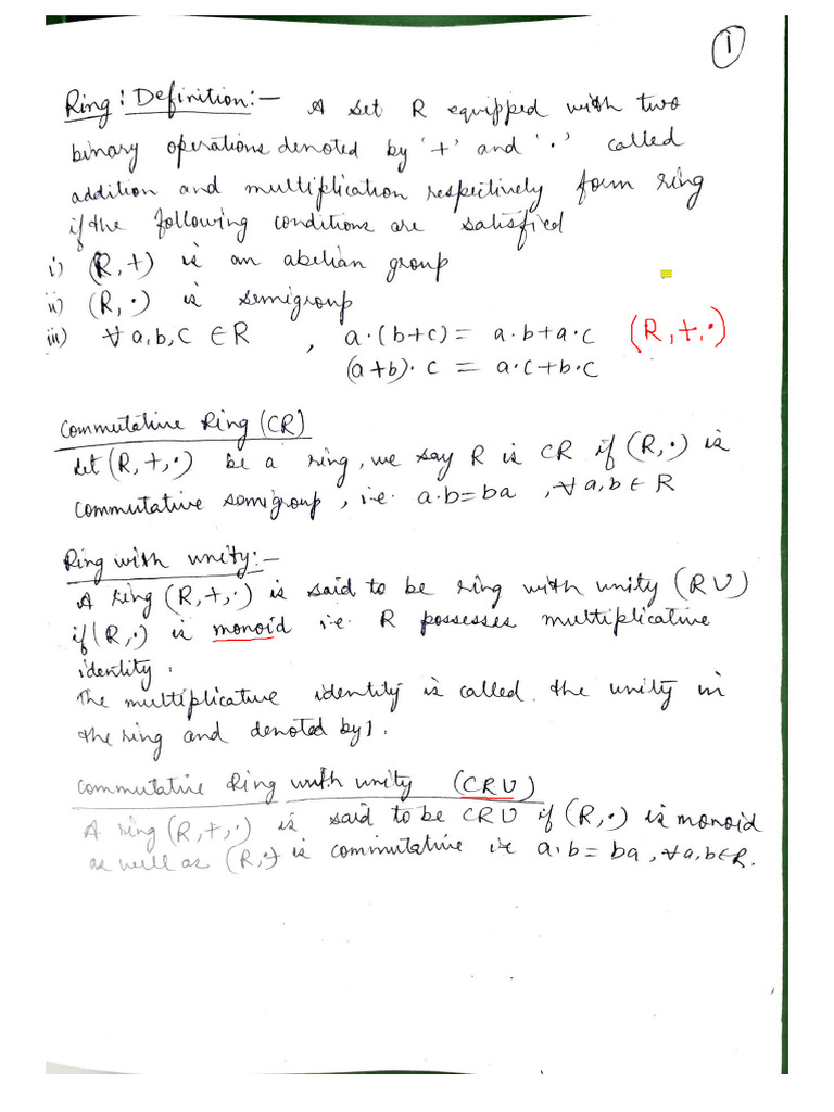 Rings Definition and Examples | PDF