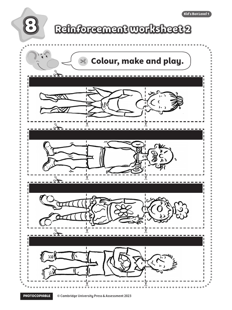 Kid's Box Level 1 Reinforcement Worksheet | PDF