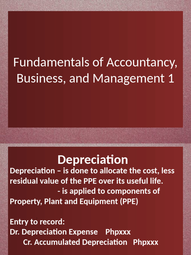 Day 1 2 Adjusting Entries For Depreciation Prepayments Bad Debt | PDF ...