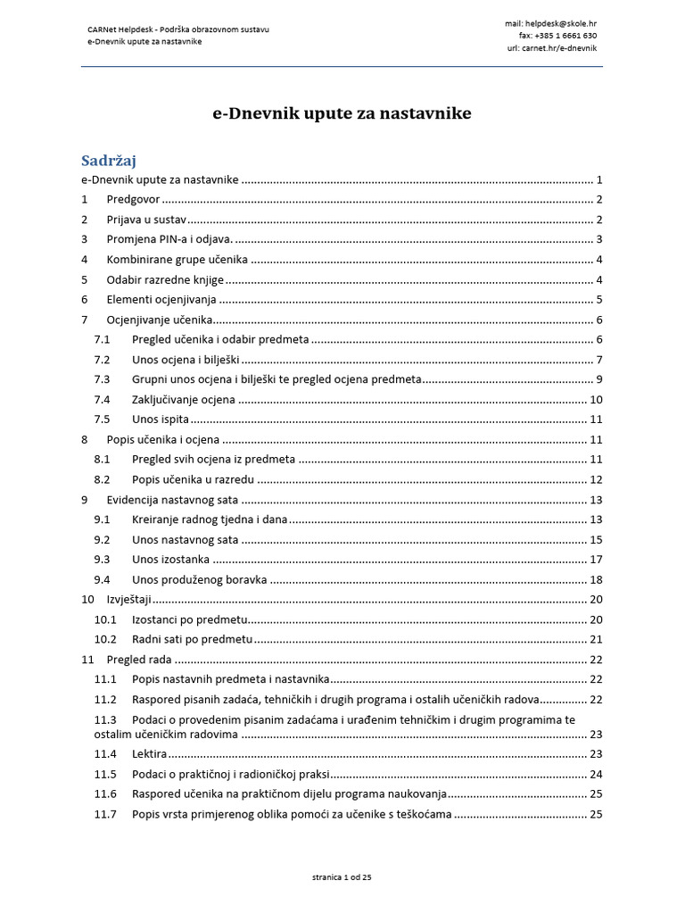 E Dnevnik Nastavnik | PDF