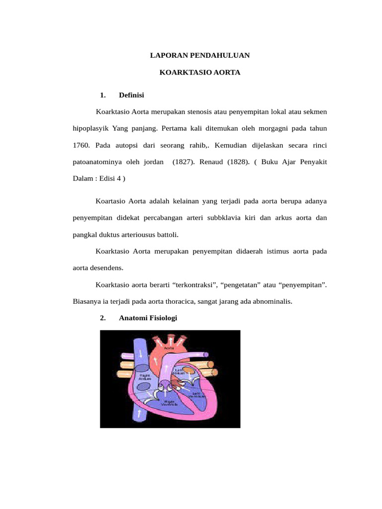 LP Koarktasio Aorta (Dewi Dan Sukaisih) 2A | PDF | Griya & Taman