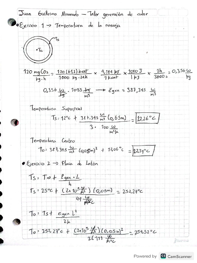 Taller Generación de Calor | PDF