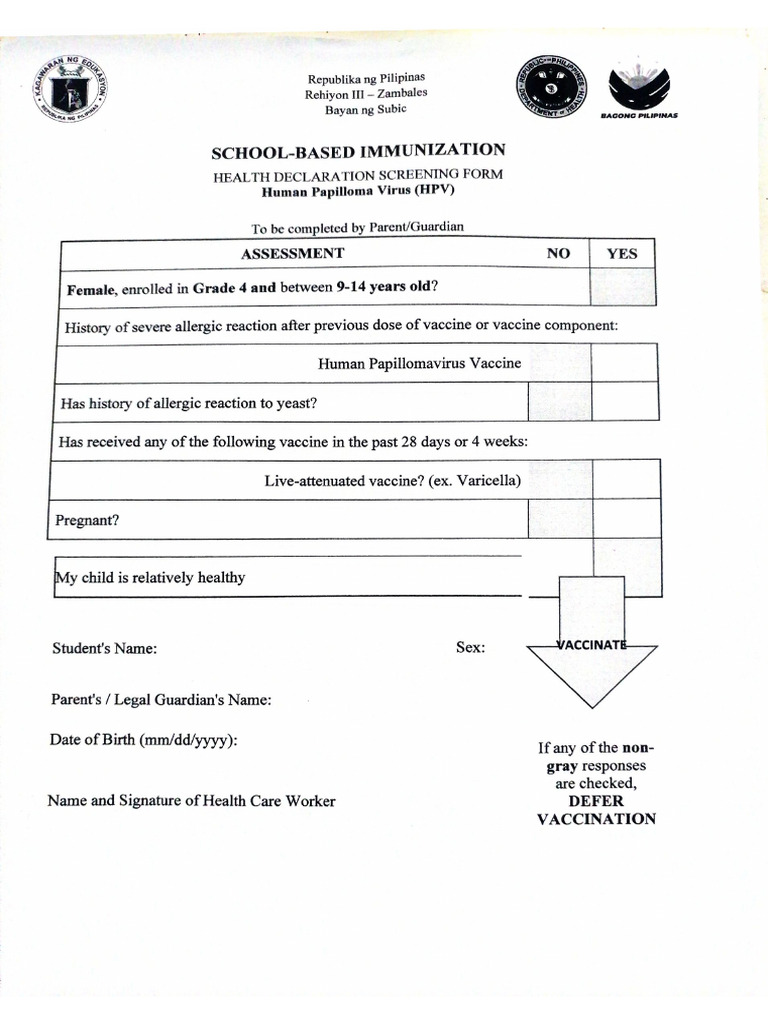 Health Declaration Form | PDF