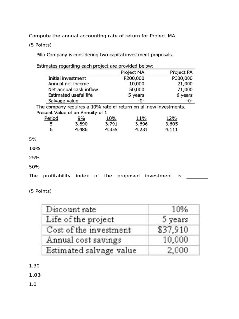 FINMAN CAPITAL BUDGET | PDF | Present Value | Net Present Value