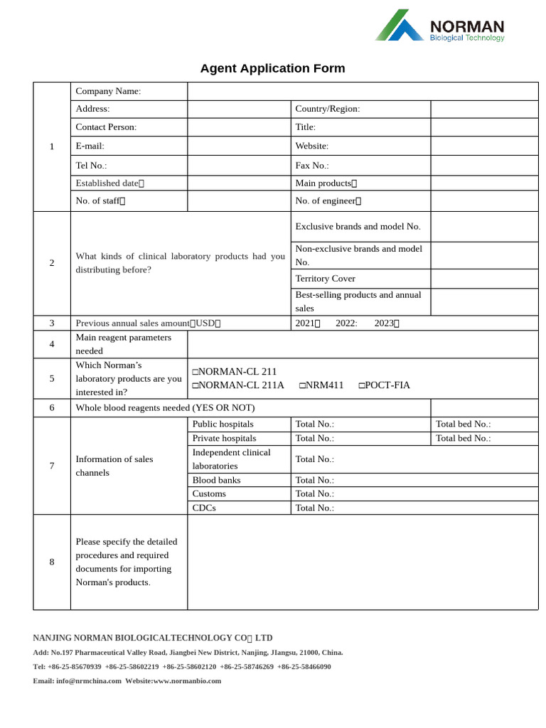 Clinical Lab Agent Application | PDF | Sales | Health Care