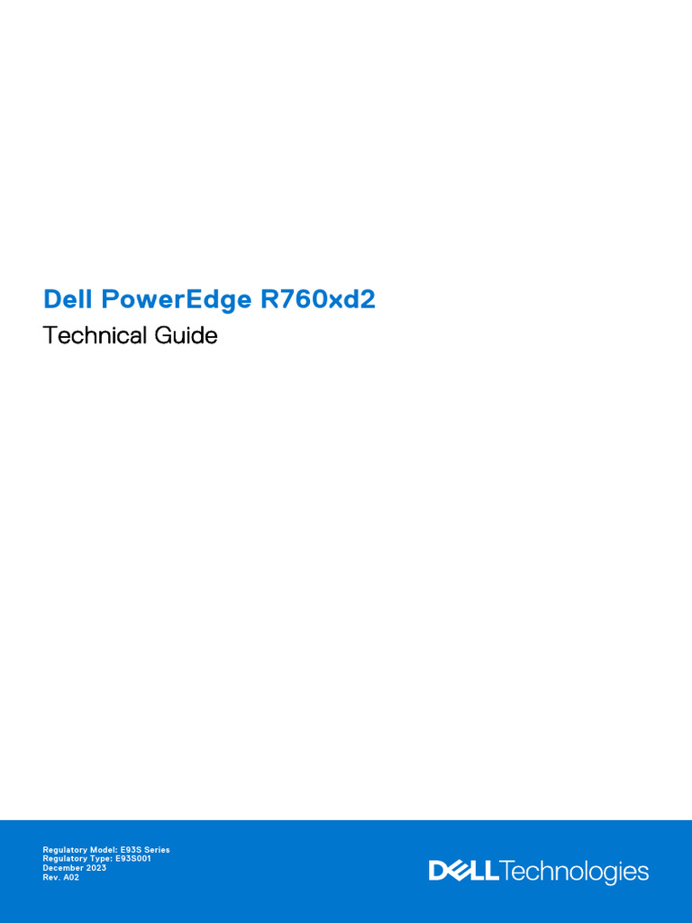 Dell PowerEdge R760xd2 Guide | PDF | Solid State Drive | Computing