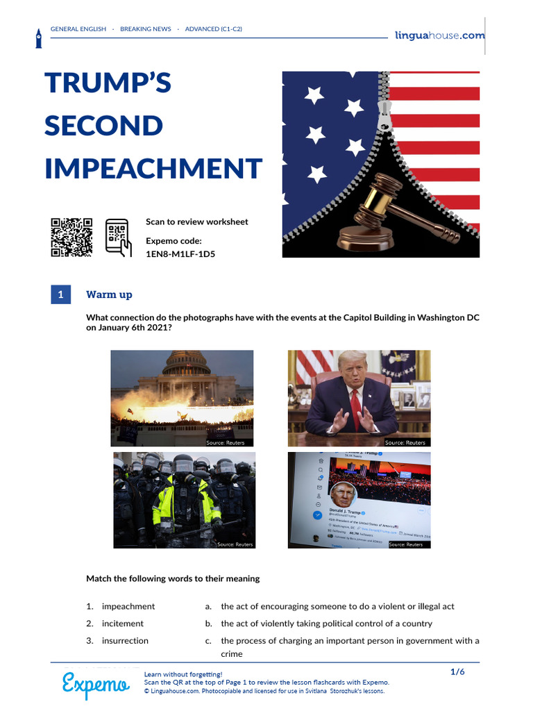 Trump’s Second Impeachment Overview | PDF | Donald Trump | American ...