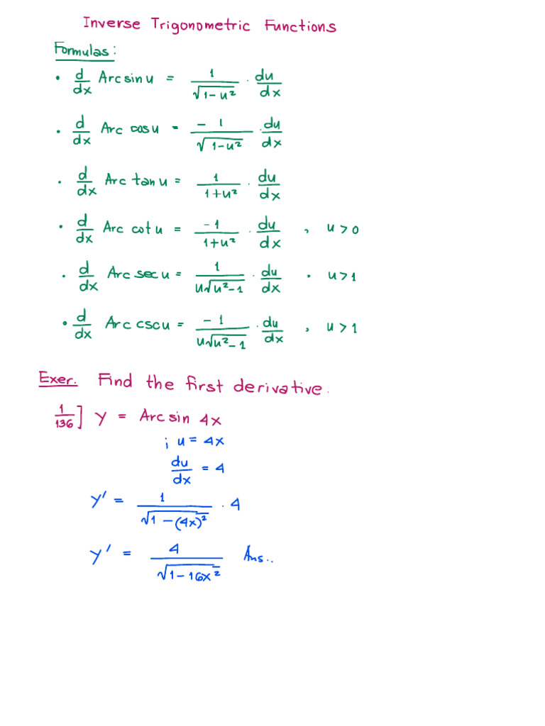 Inverse Trigonometric Functions | PDF
