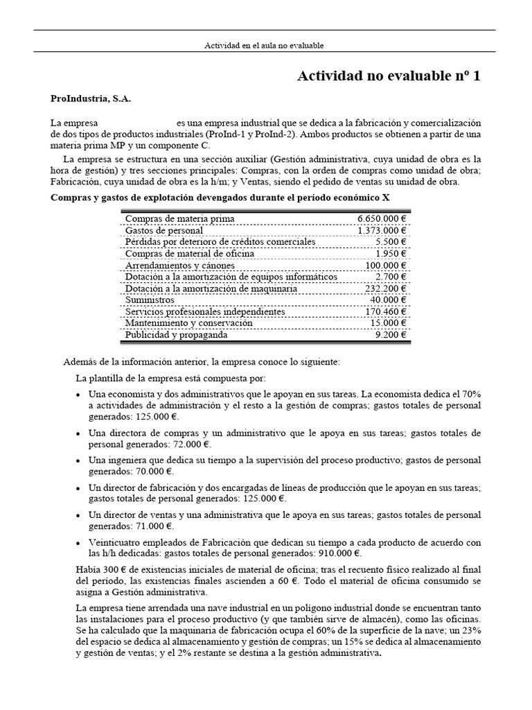 Actividad NO Evaluable 1 CGE GADE (24-25) - Enunciado-2 | PDF | Business | Negocios económicos