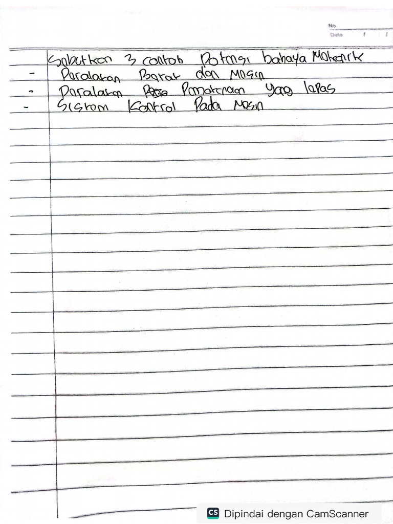 JAWABAN NO 1 Ujian k3 - Rafli Eka Musyar | PDF