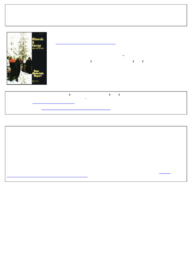 Cost of Wast Management Vs Competitiveness Ofminign | PDF | Mining | Ore
