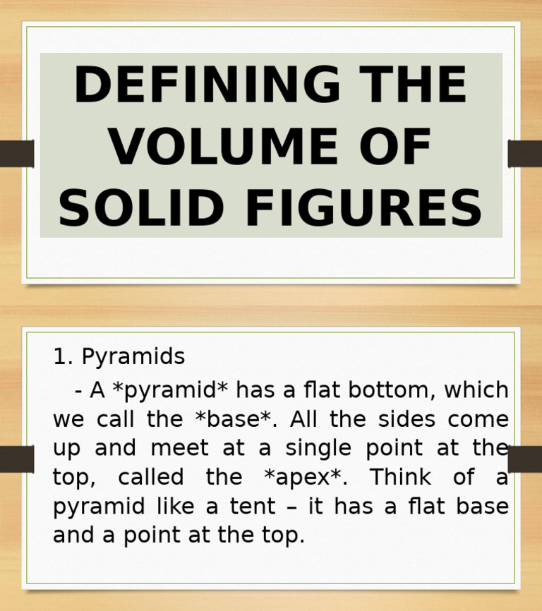 Defining The Volume of Solid Figures | PDF