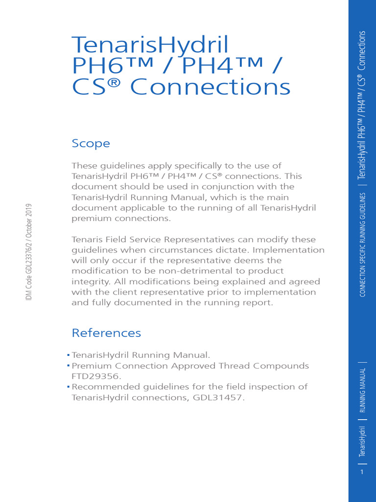 TenarisHydril PH6™ / PH4™ / CS® Connections | PDF | Technology ...