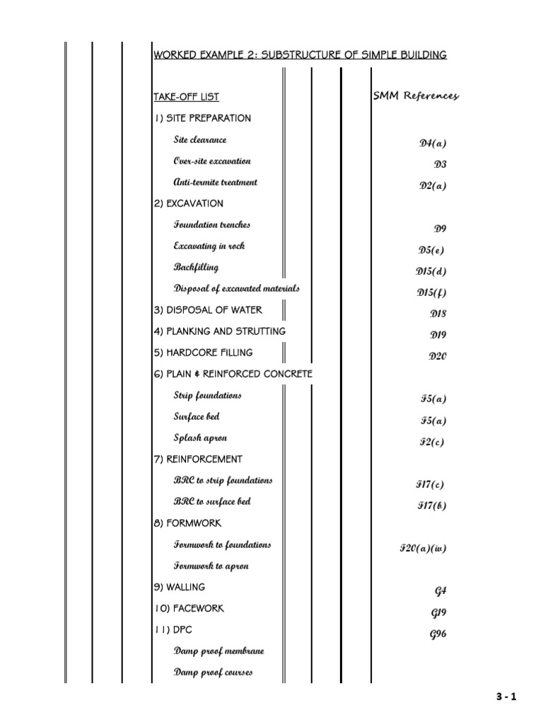 Unit 2 - Measurement of Substructure | PDF | Concrete | Architectural Elements