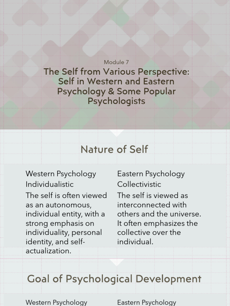 Western and Eastern Psychology | PDF | Self Actualization | Psychology