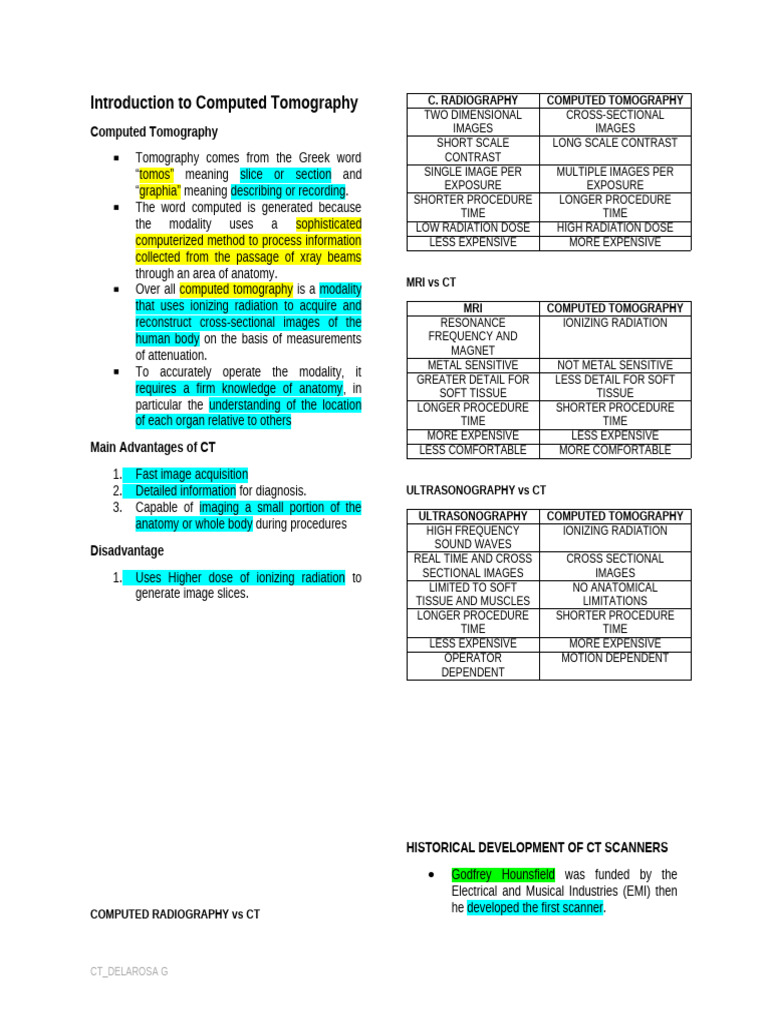 Introduction to CT | PDF | Ct Scan | Medical Imaging