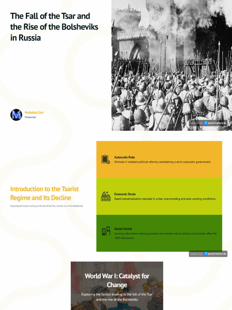 Russia Fall of Tsar and Rise of Bolsheviks | PDF