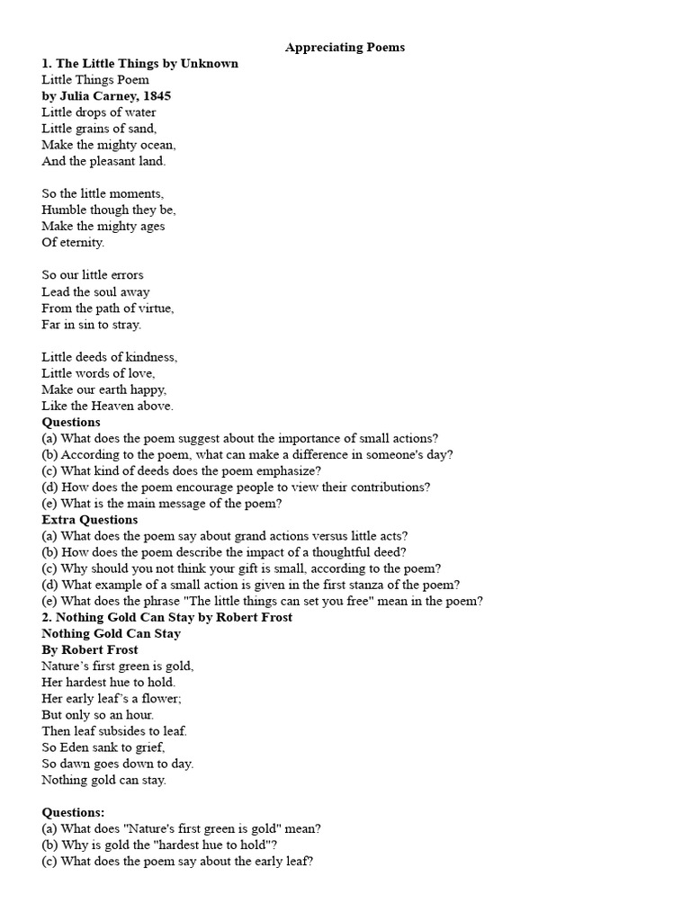 Poetry Insights for Students | PDF