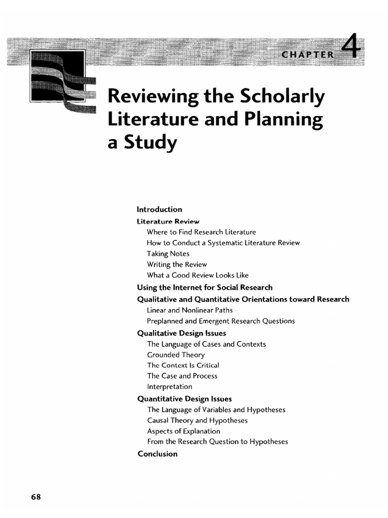 Pertemuan 4. Reviewing The Scholarly Literature and Planning A Study | PDF