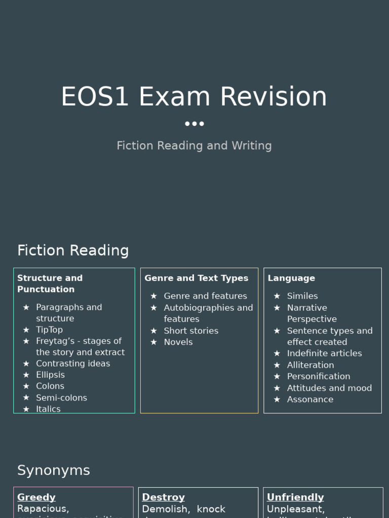 Fiction Exam Prep Guide | PDF | Narration