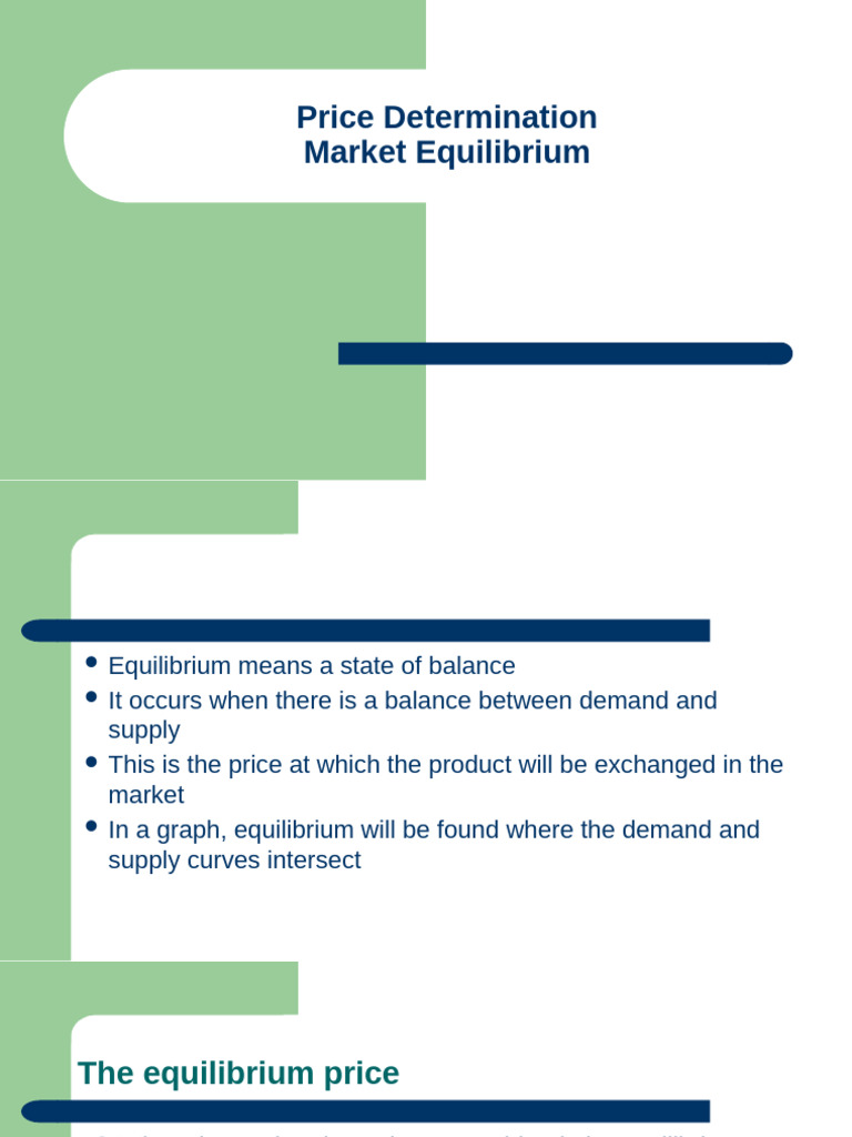 Equilibrium - The Market Price | PDF | Economic Equilibrium | Economic ...