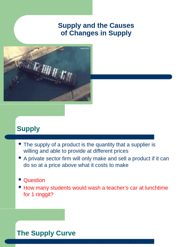 Supply and The Causes of Changes in Supply | PDF | Supply (Economics ...